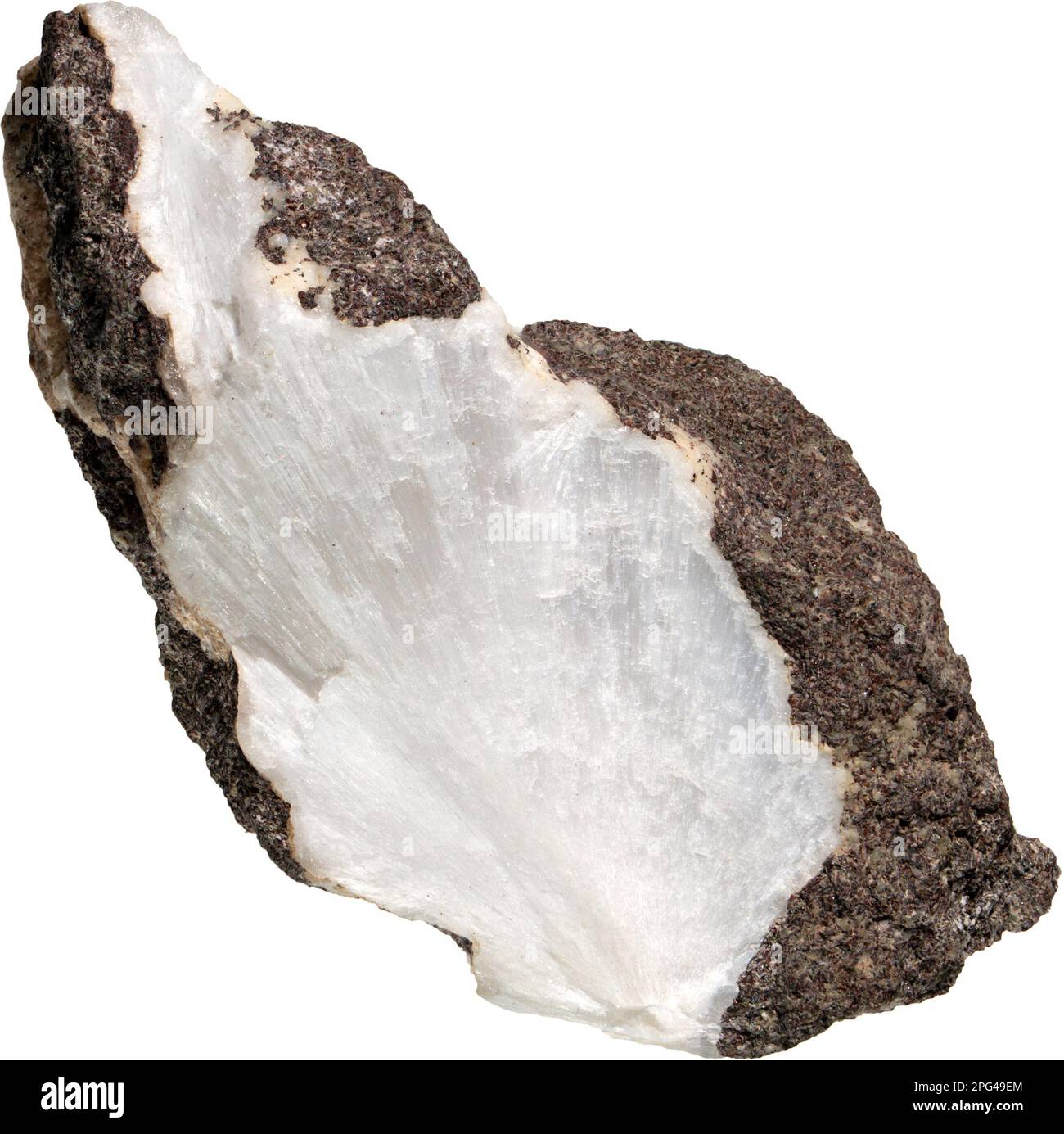 Natrolite - hydrated sodium and aluminium silicate [Na2Al2Si3O10 ...