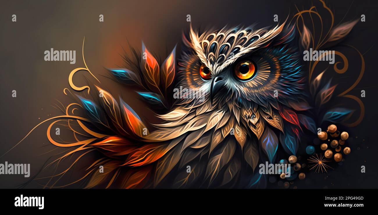 Abstract Owl Wallpaper
