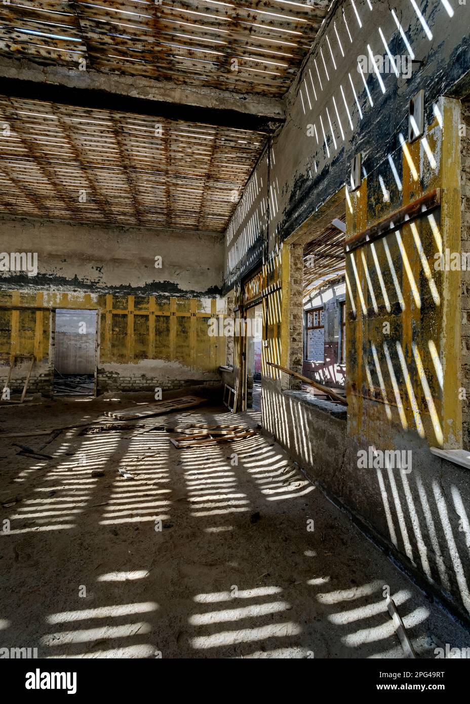 The old community hall in the diamond production village of Elizabeth ...
