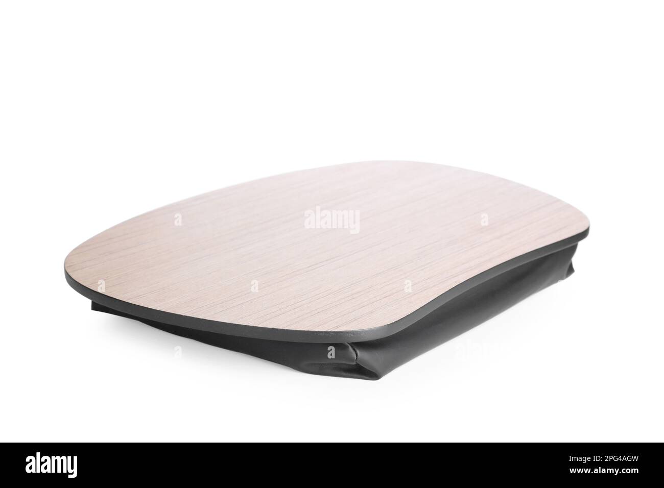 One empty wooden tray isolated on white Stock Photo - Alamy