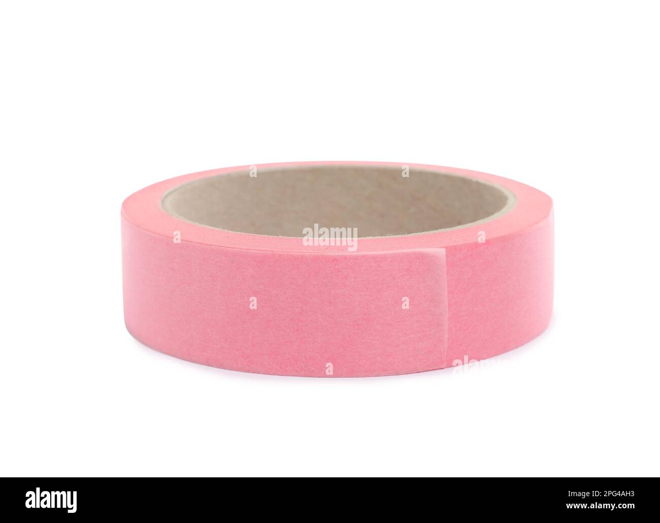 Roll of pink adhesive tape isolated on white Stock Photo - Alamy