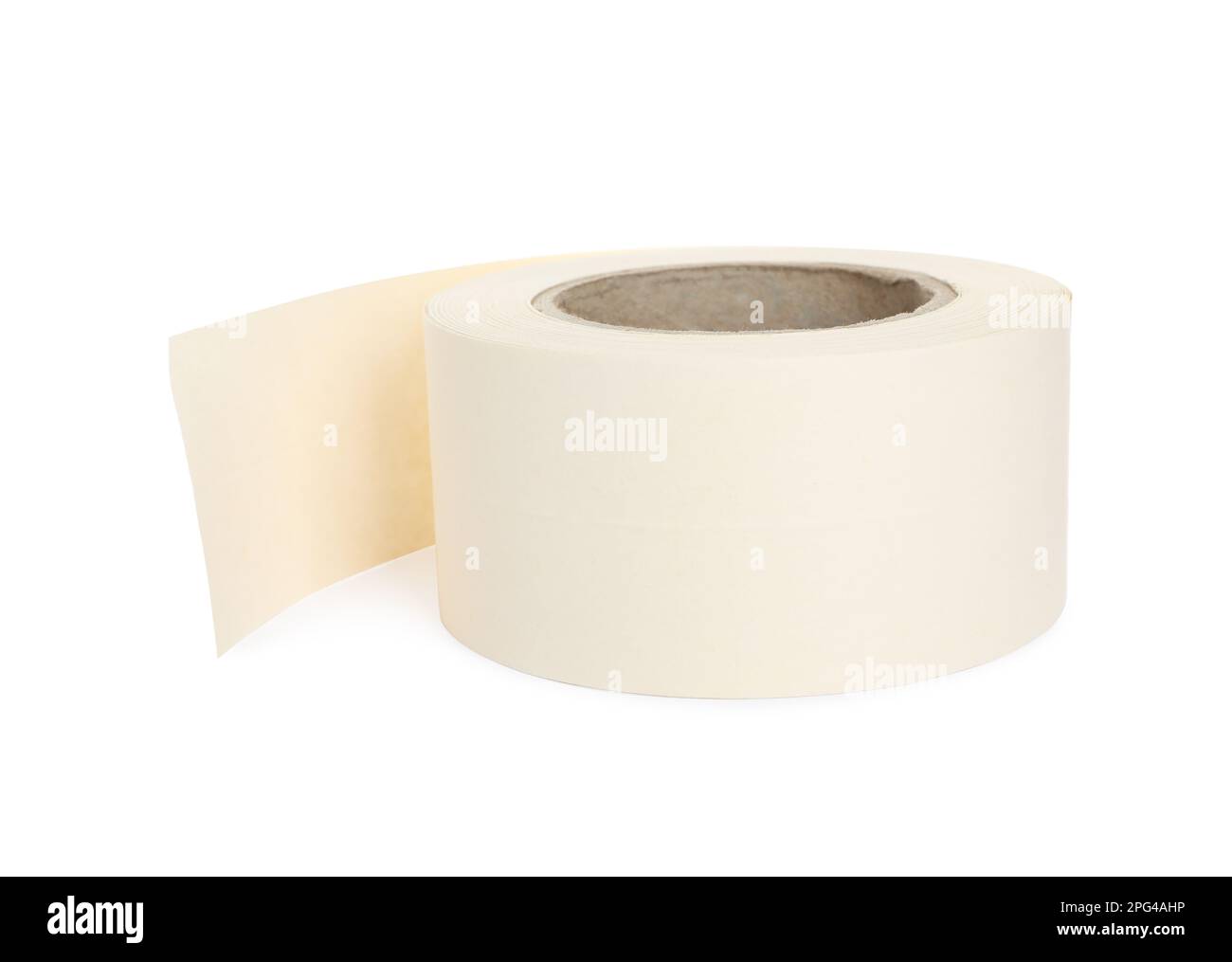 Roll of adhesive tape on white background Stock Photo - Alamy
