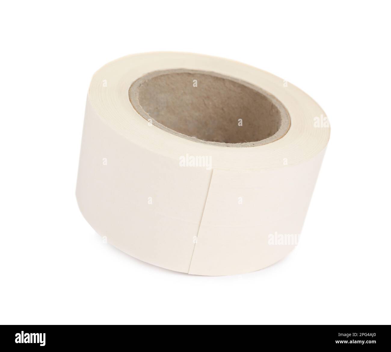 Roll of adhesive tape on white background Stock Photo - Alamy