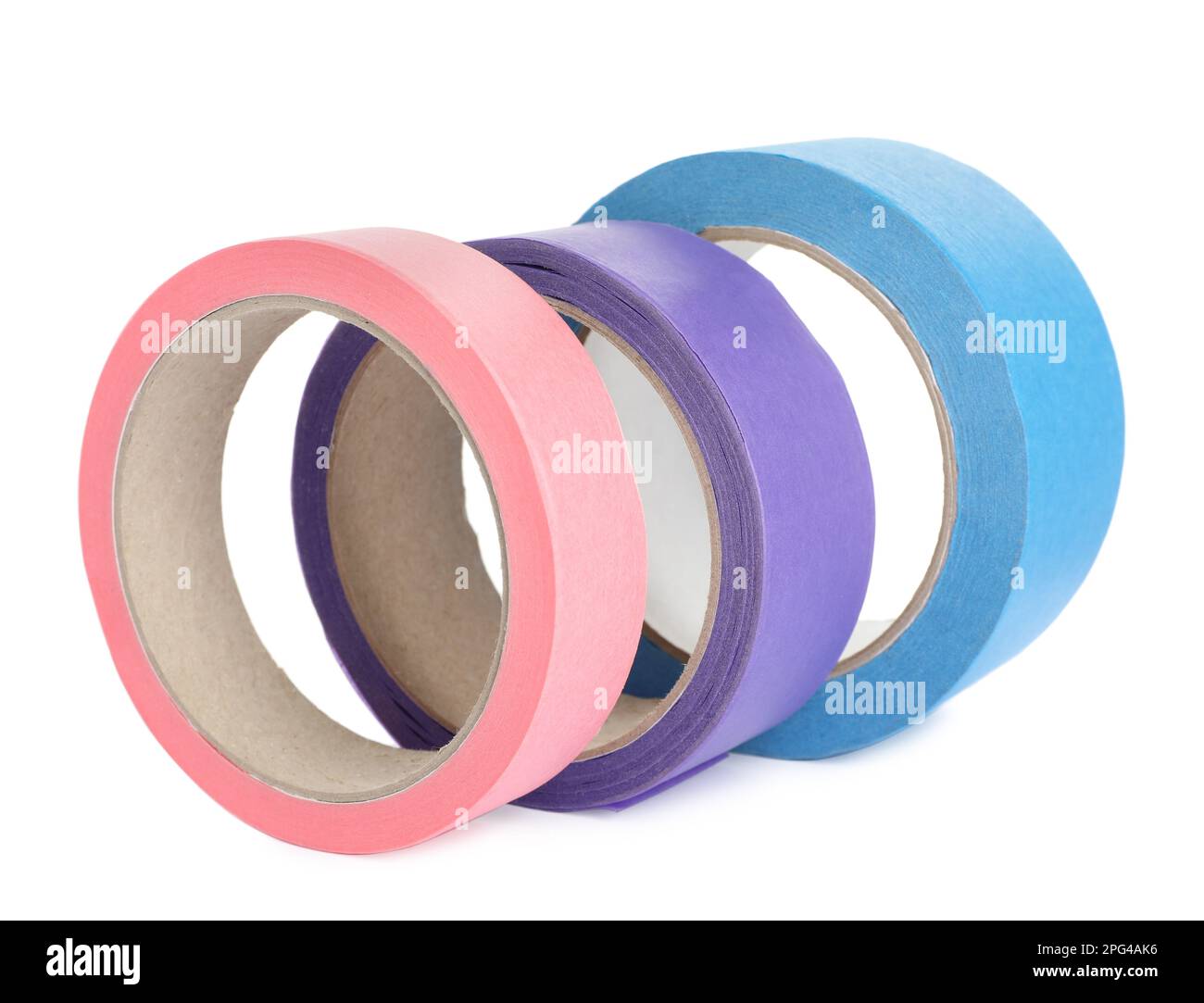 Many different rolls of adhesive tape on white background Stock Photo ...