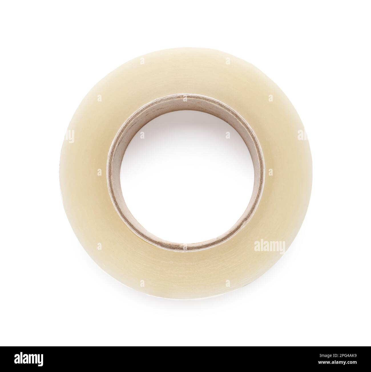 Roll of adhesive tape on white background, top view Stock Photo - Alamy