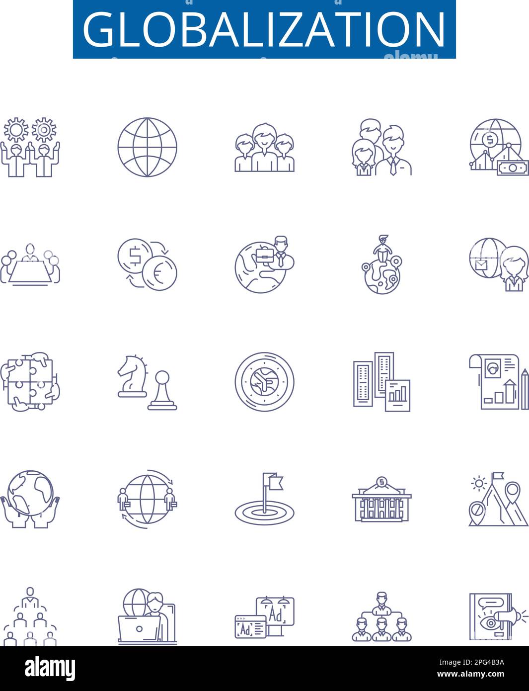 Globalization Line Icons Signs Set Design Collection Of Internationalization Integration