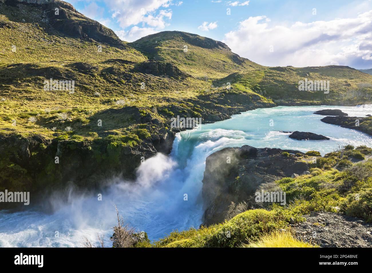 Beautiful waterfall in Chile, South America Stock Photo - Alamy