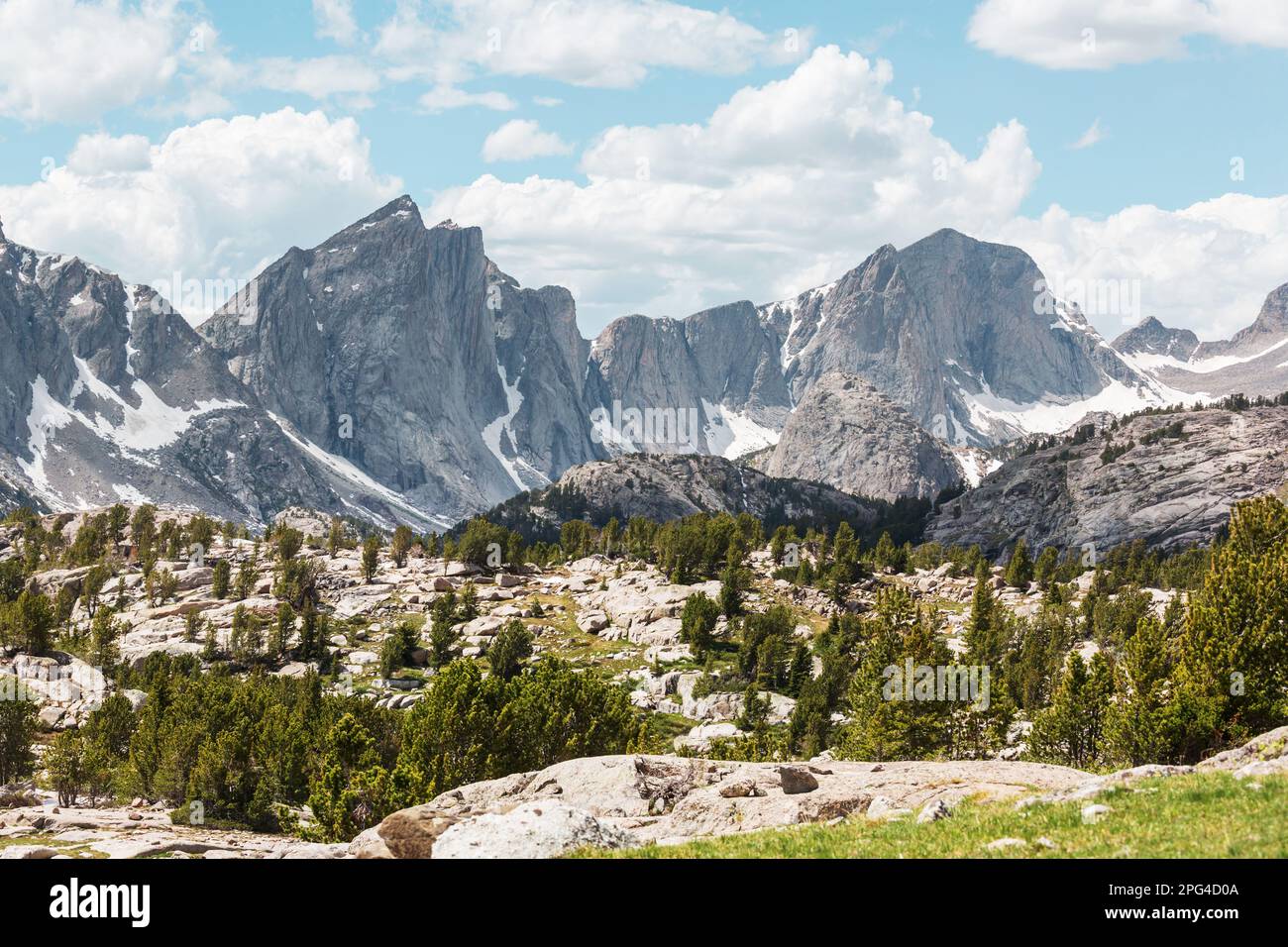 Hike in Wind River Range in Wyoming, USA. Summer season Stock Photo - Alamy