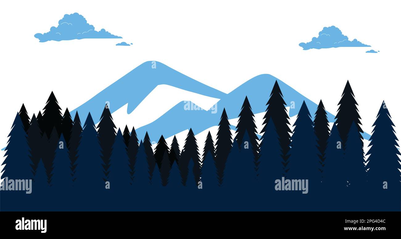 Panoramic view alps mountain Stock Vector Images - Alamy