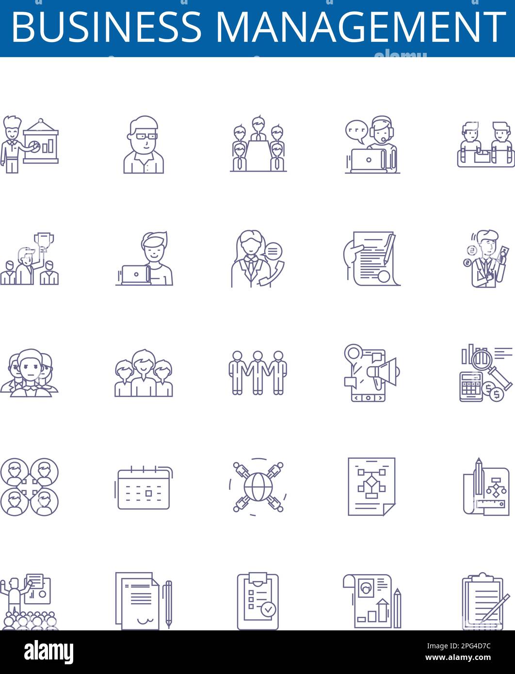 Business management line icons signs set. Design collection of Finance ...