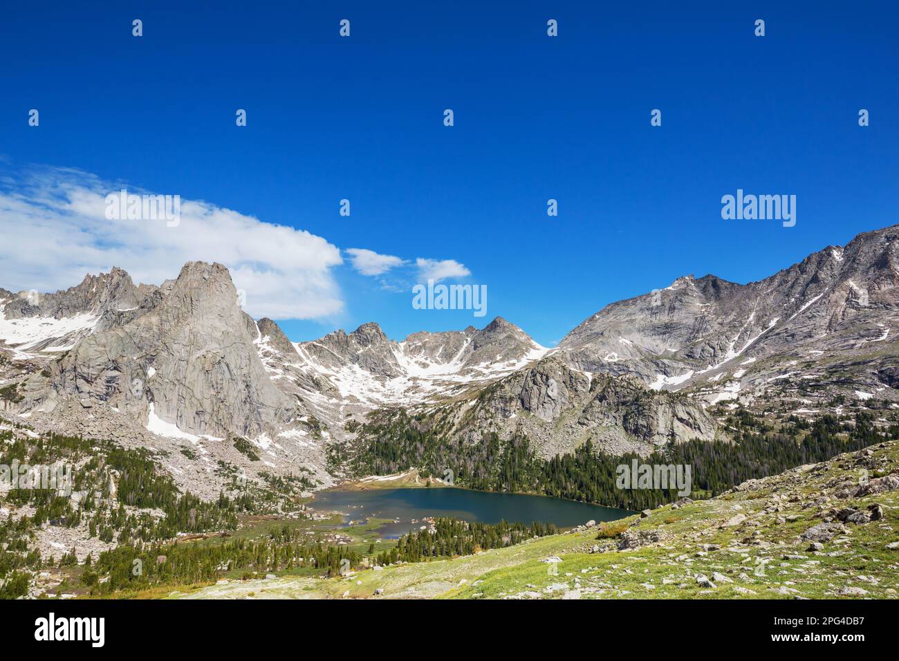 Hike in Wind River Range in Wyoming, USA. Summer season Stock Photo - Alamy