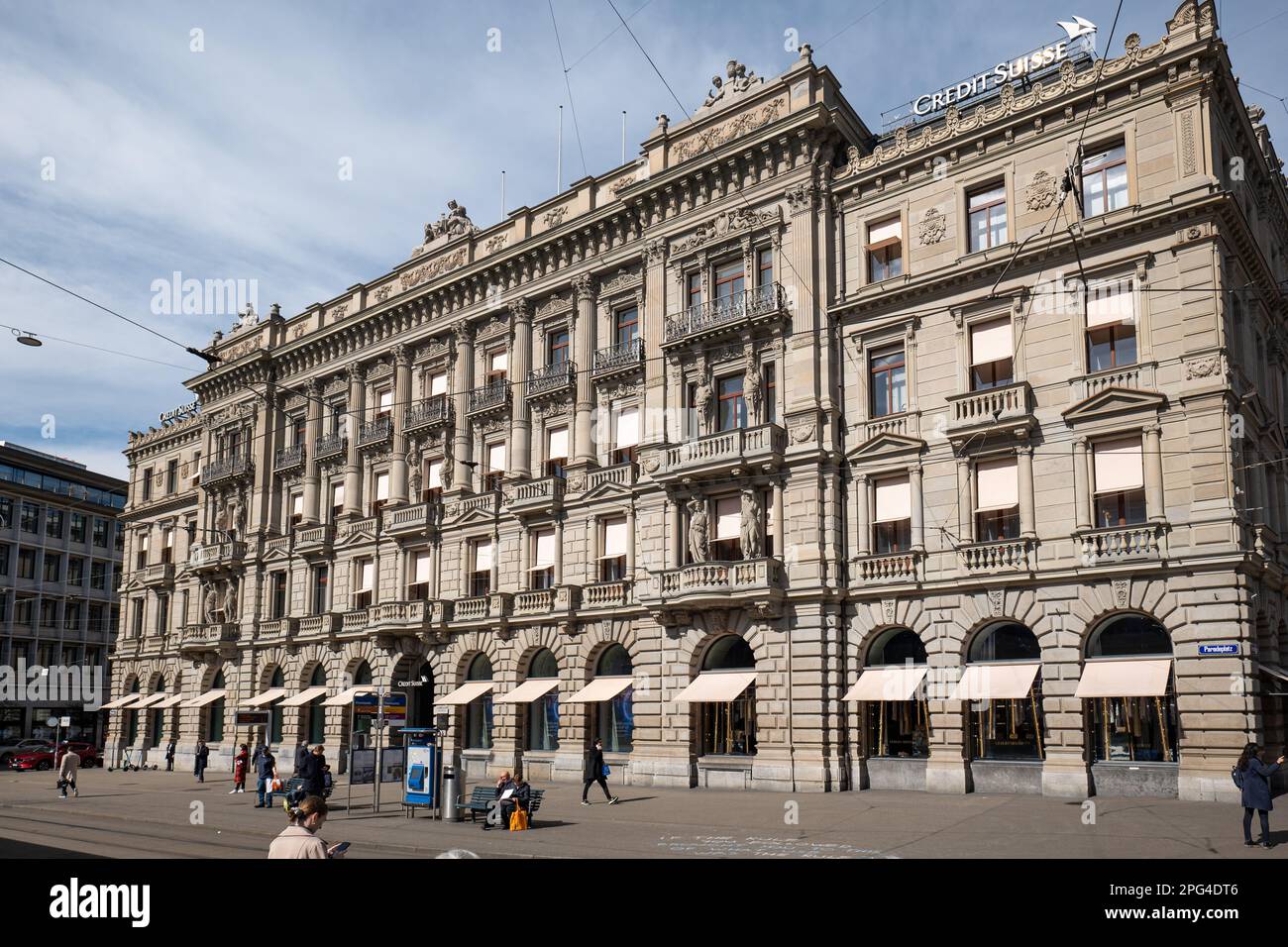 Building headquarters of UBS and Suisse bank in Zurich city Switzerland ...