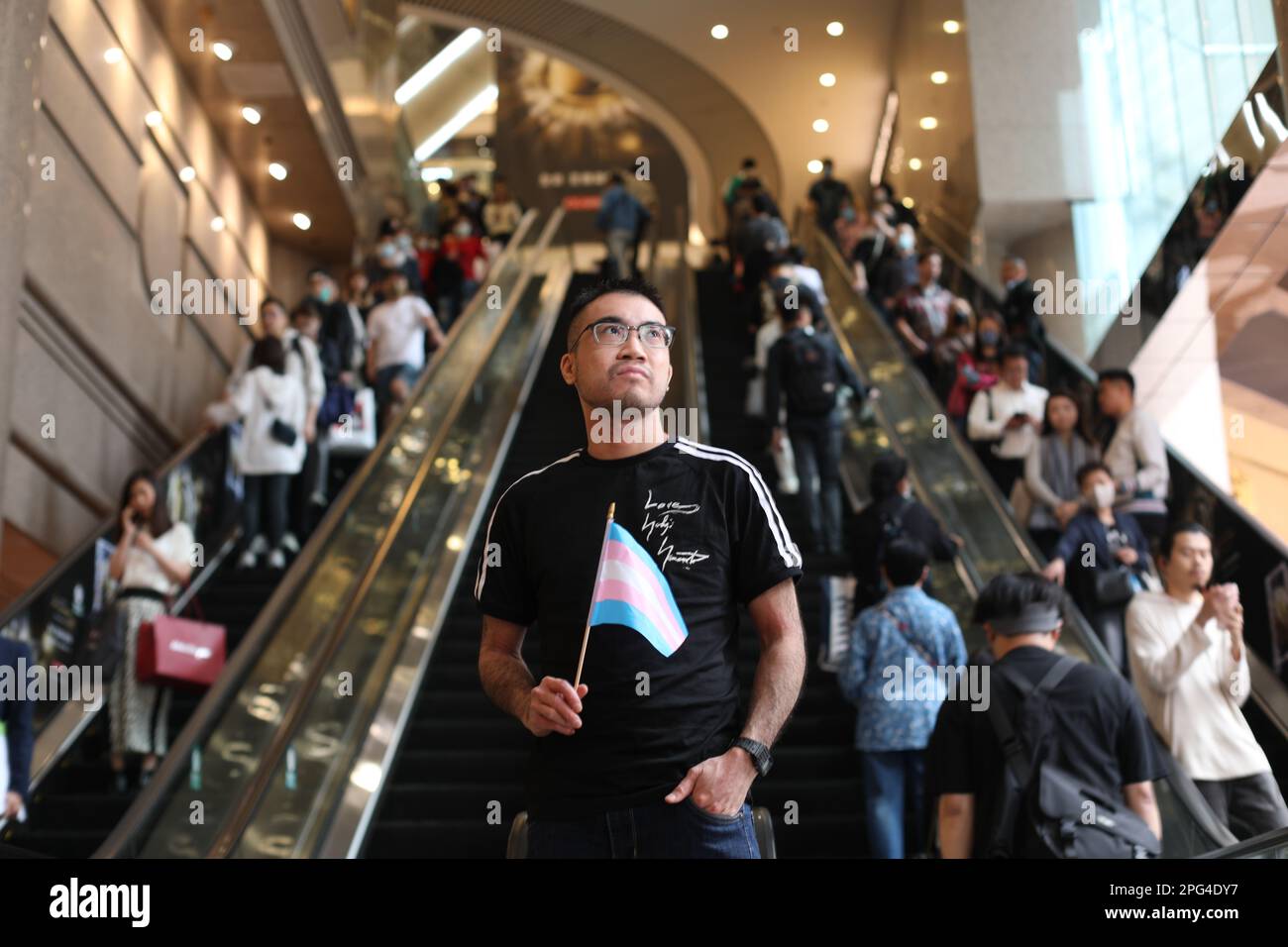 Transgender man Henry Edward Tse photographed in Causeway Bay. 15MAR23 ...