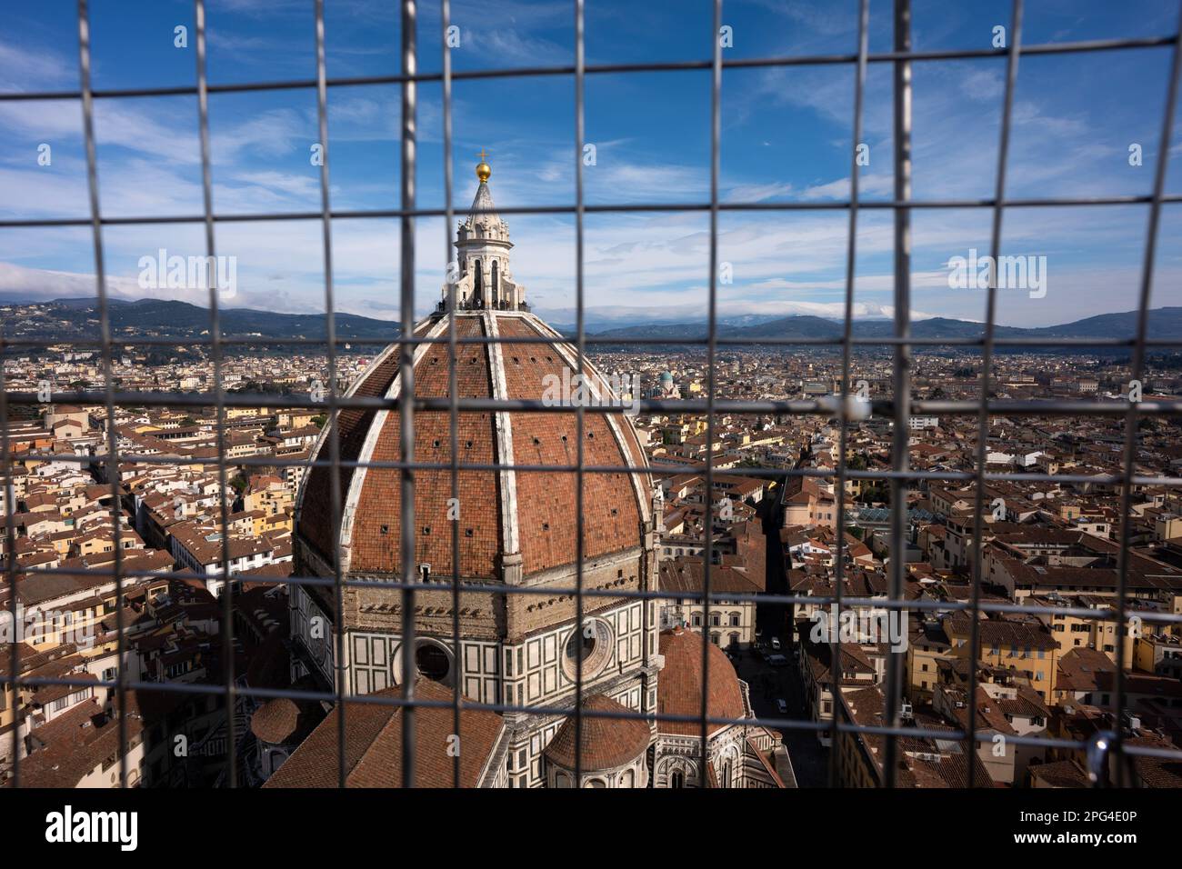 Viewpoint of the Duomo and across the city from the Giotto Bell Tower ...