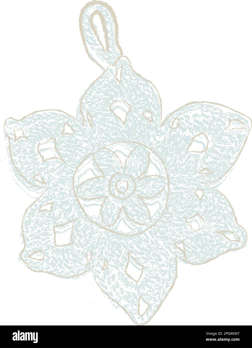 Lace snowflake Christmas decoration Vector illustration Stock Vector ...