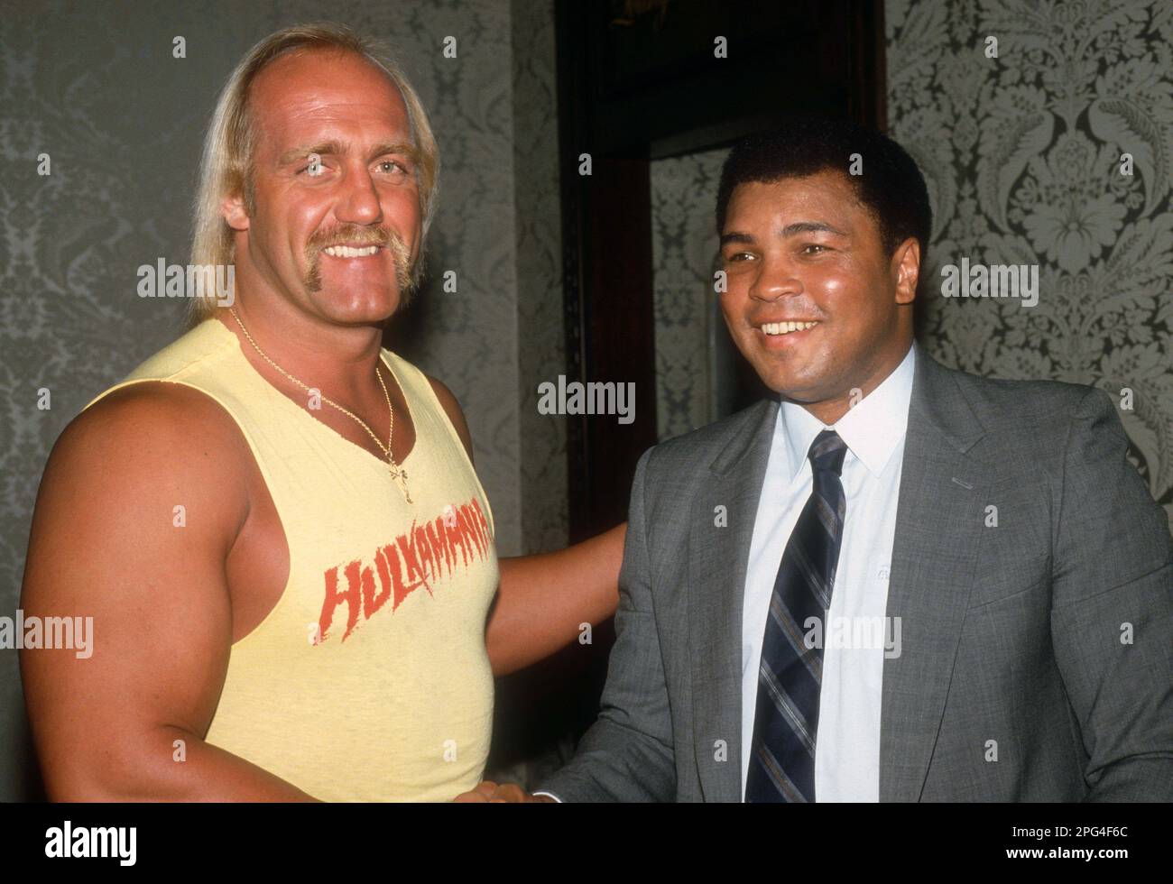 Hulk Hogan Muhammed Ali 1985 Photo By Adam Scull/PHOTOlink.net ...