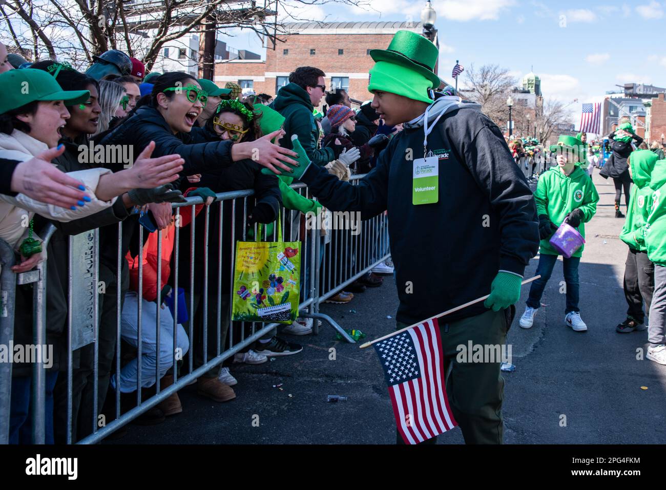 Boston st patricks day parade crowd hi-res stock photography and images ...