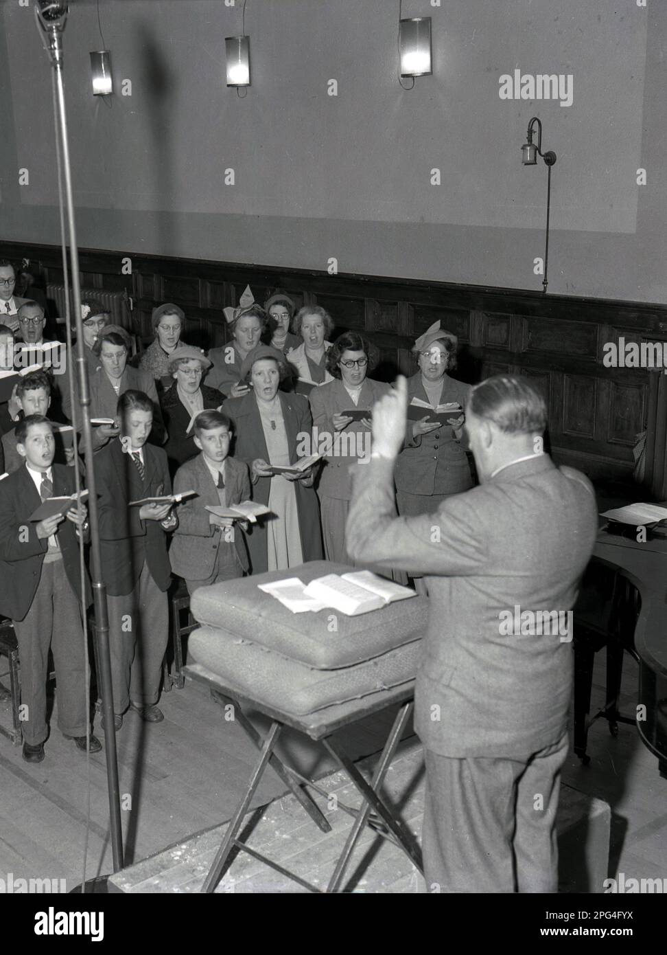 1940s, historical, ladies and their children standing in attendance at ...