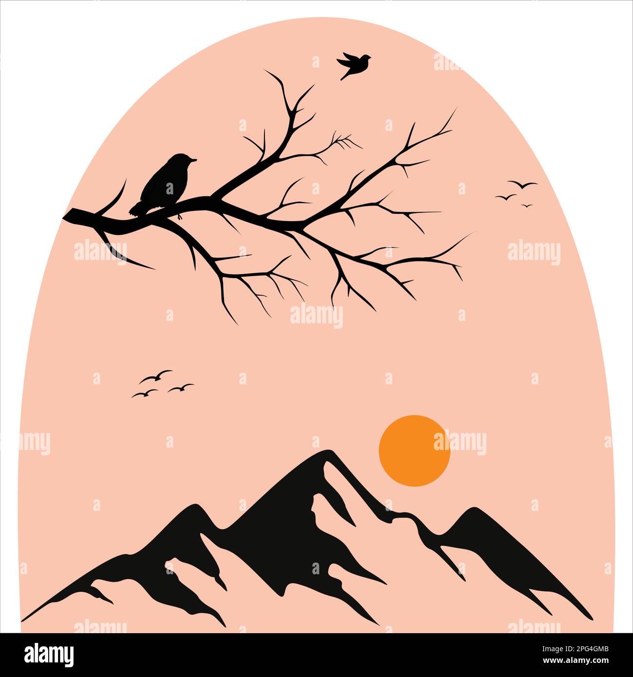 Background yellow mountains Stock Vector Images - Alamy