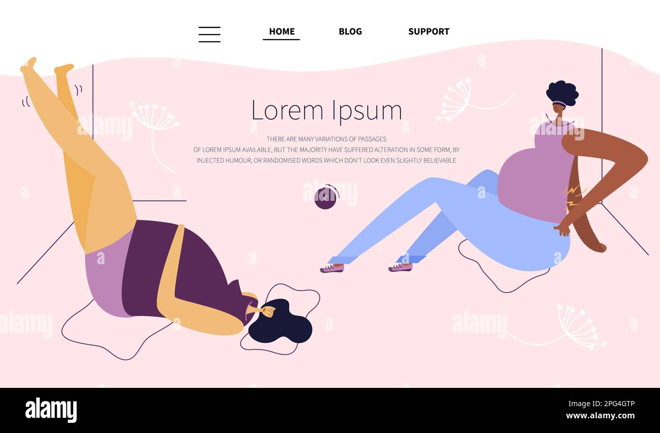 The web landing page with pregnant women has got symptoms. New mom ...