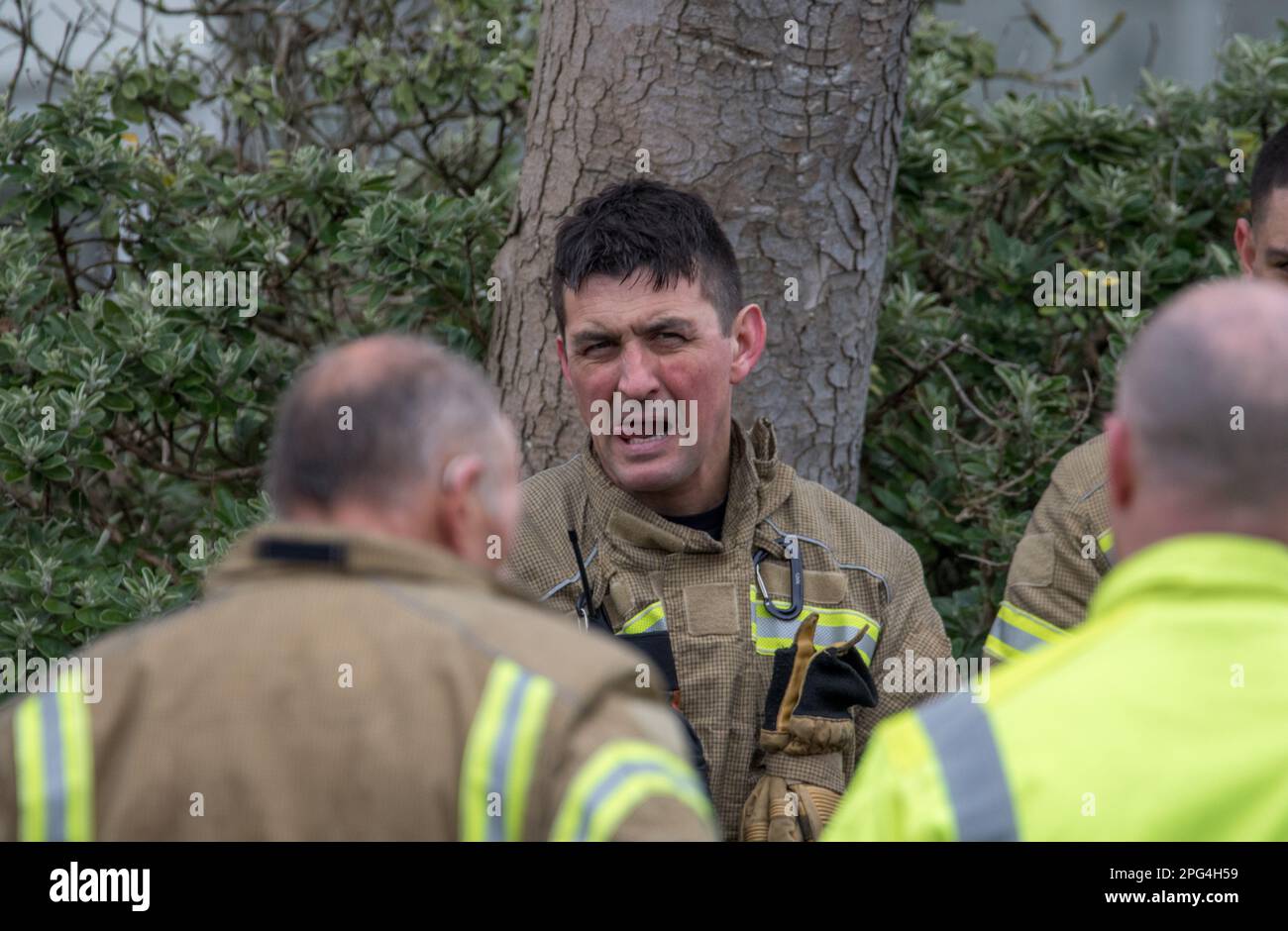 20 March 2023 East Sussex fire and rescue services training at a high ...