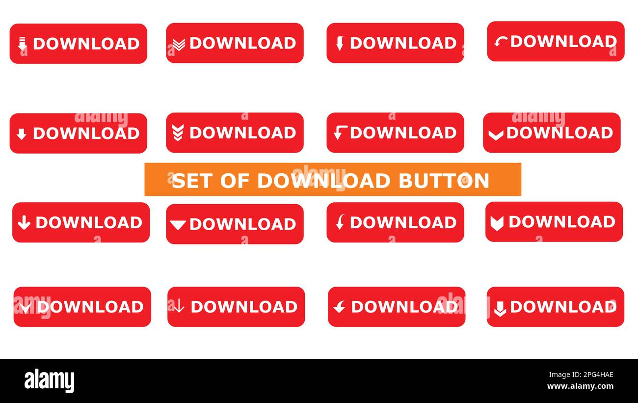 download button - Vector Art sets Stock Vector Image & Art - Alamy