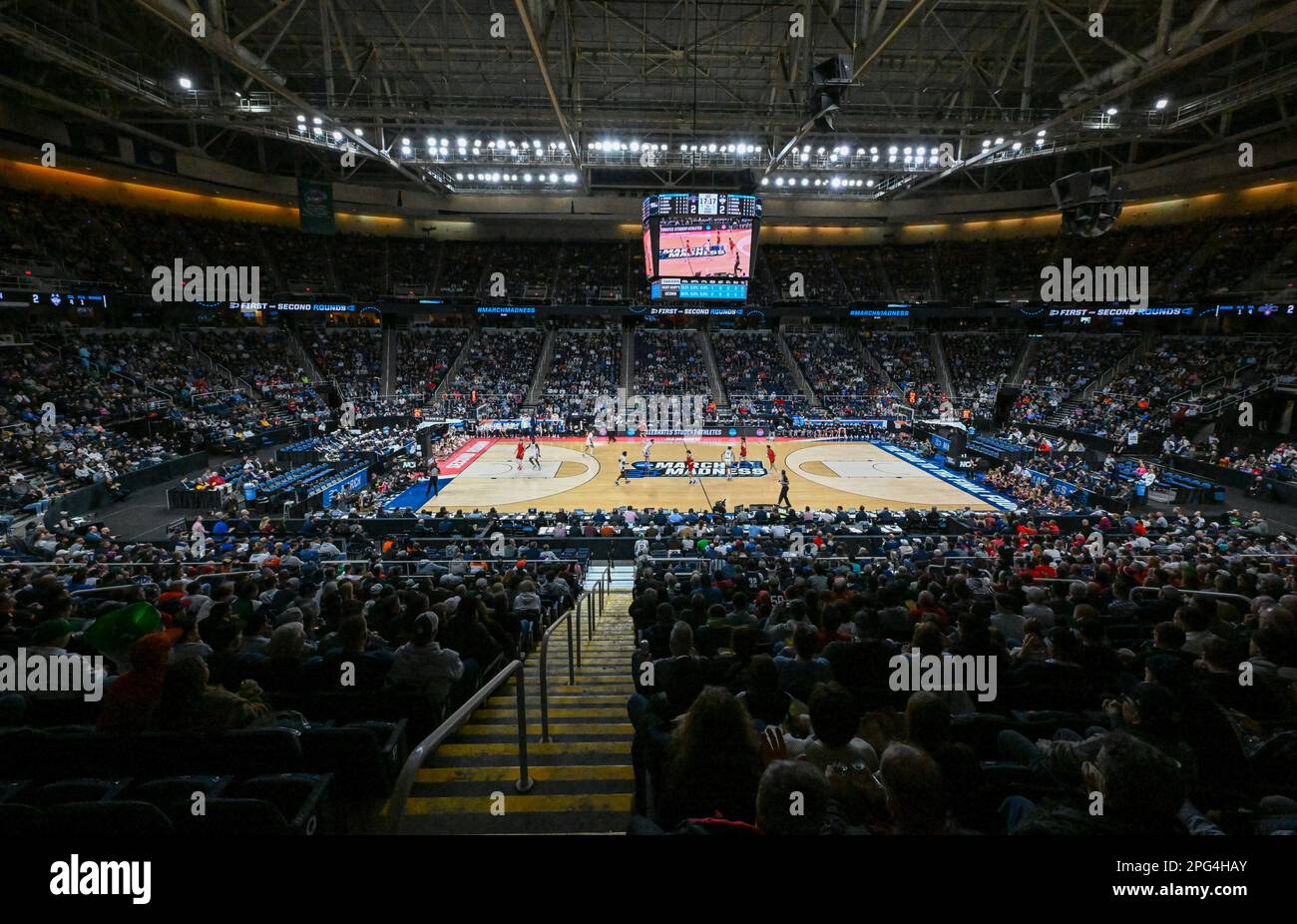 View of the MVP stadium as Saint Marys plays UConn during the first ...