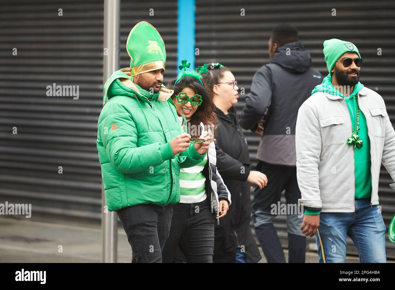 Dublin, Ireland - 03.17.2023: The annual St. Patrick's Day Parade along ...