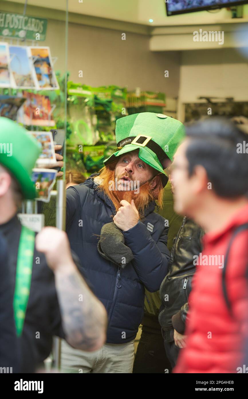 Dublin, Ireland - 03.17.2023: The annual St. Patrick's Day Parade along ...