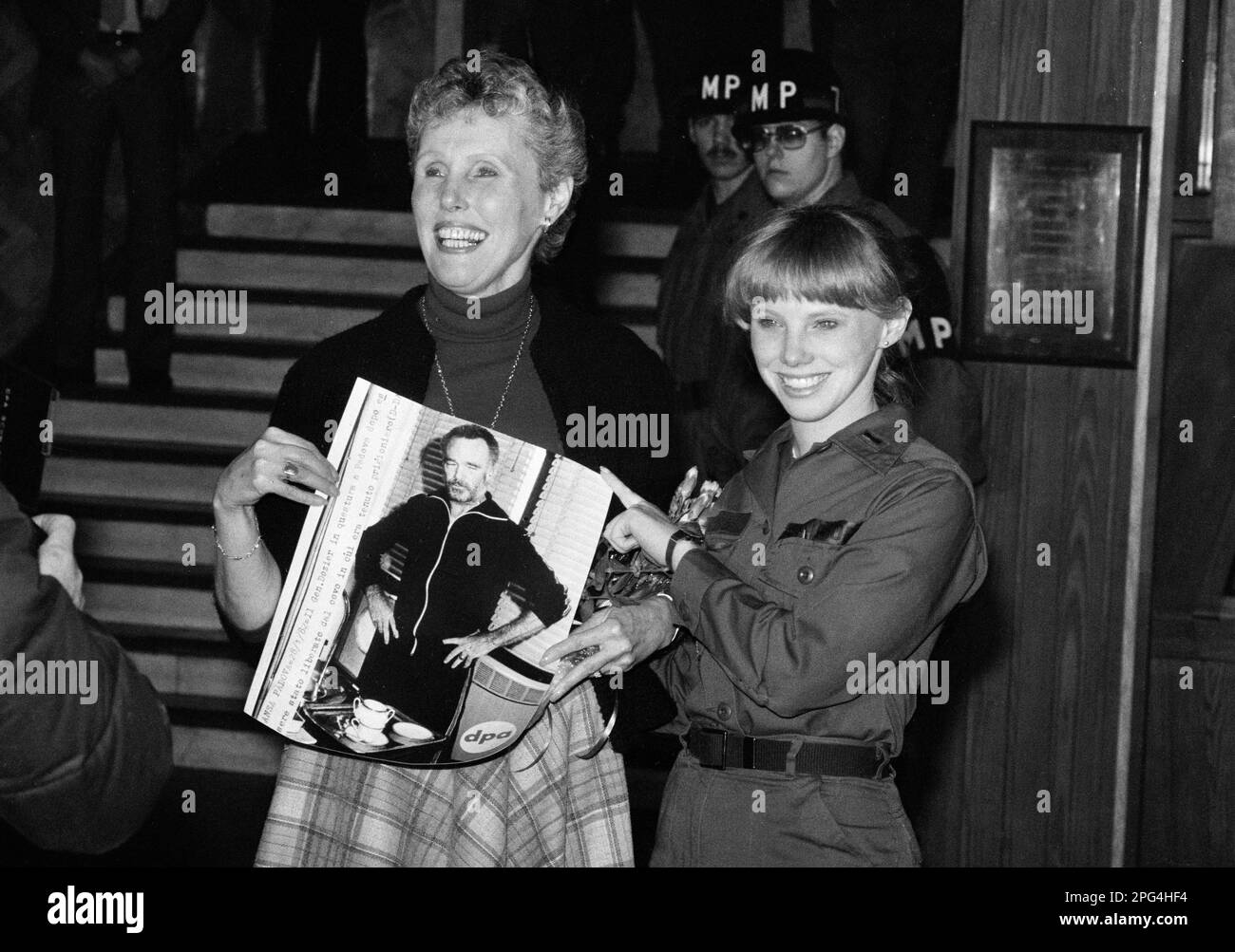 Mrs. James L. Dozier, left, wife of U.S. Gen. James L. Dozier, and ...