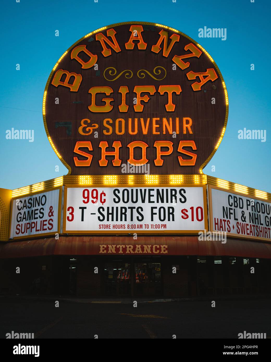 Bonanza Gift Shop vintage sign, Las Vegas, Nevada Stock Photo - Alamy