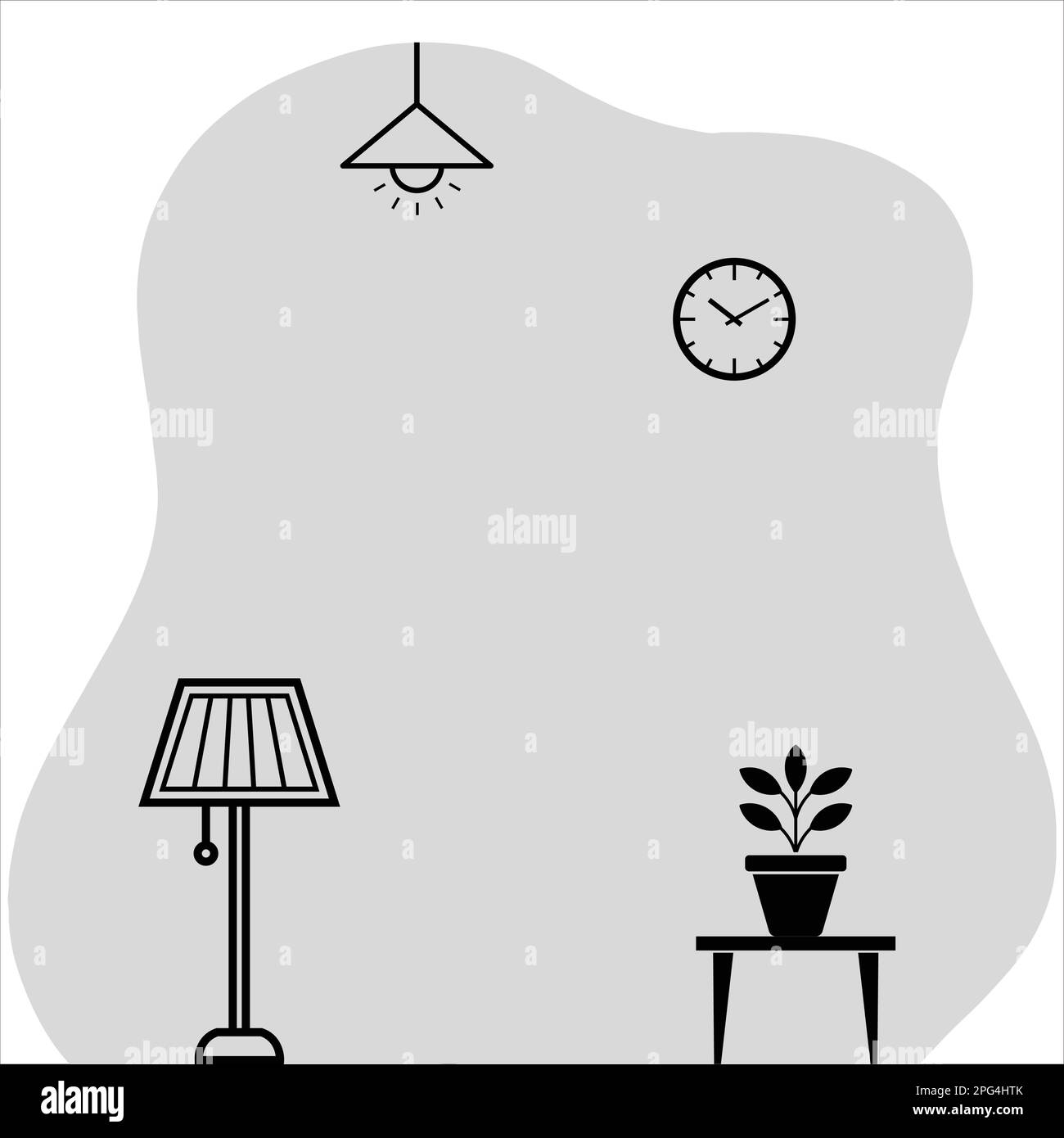 Beautiful interior design room Black and White Stock Photos & Images ...