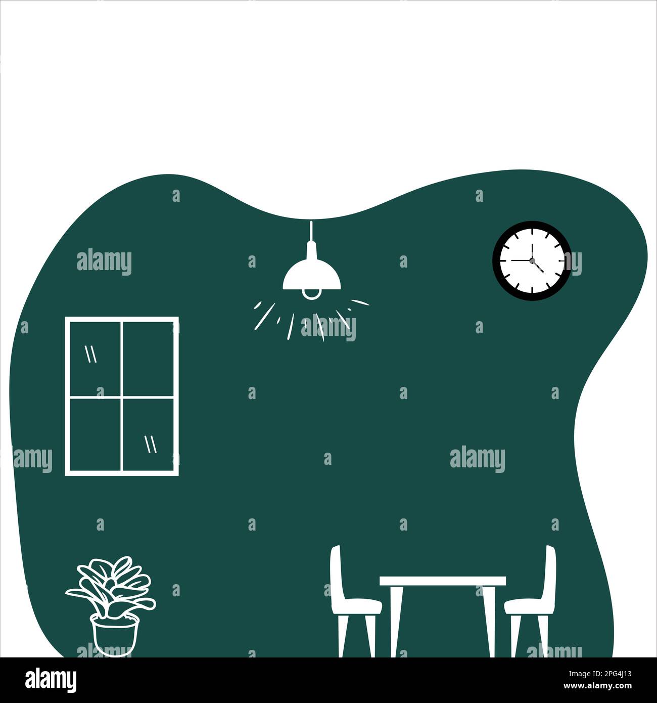 Interior beautiful living room Stock Vector Images - Alamy