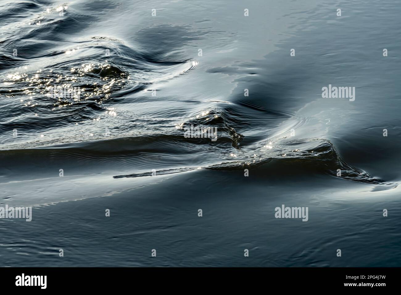 Waves on the Weser River, Wesertal, Weserbergland; Germany Stock Photo ...