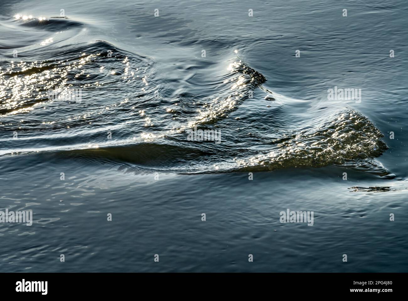 Waves on the Weser River, Wesertal, Weserbergland; Germany Stock Photo ...