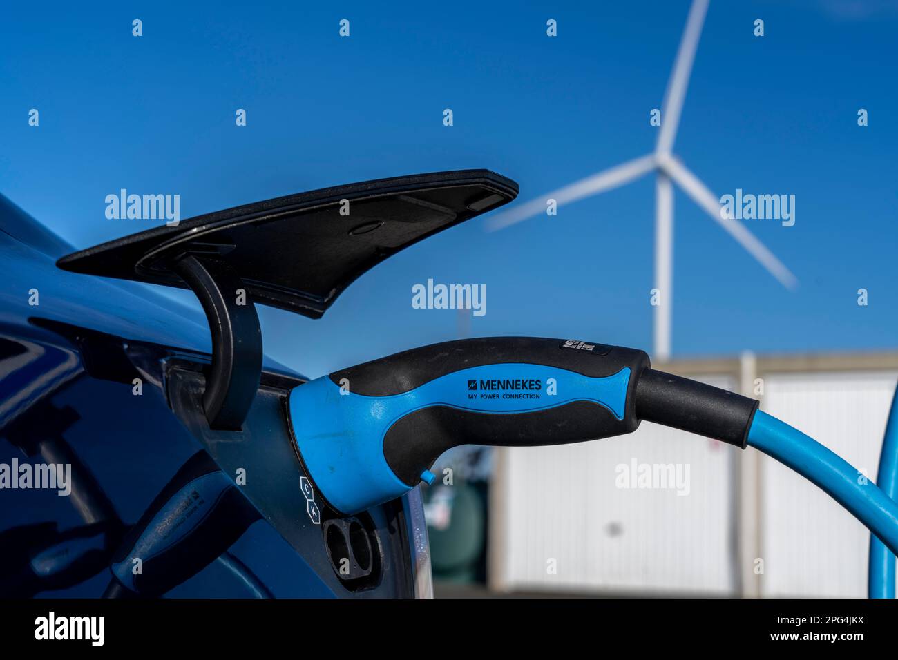 Electric car fast charging station, of the Dutch provider PowerGo, in ...