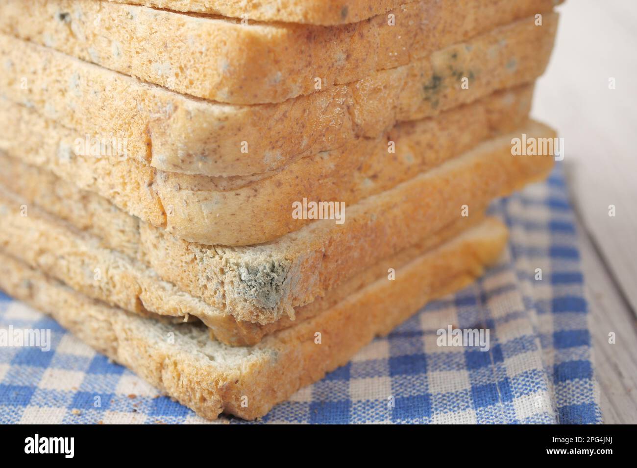 stack of bread with mildew. Spoiled products Stock Photo - Alamy