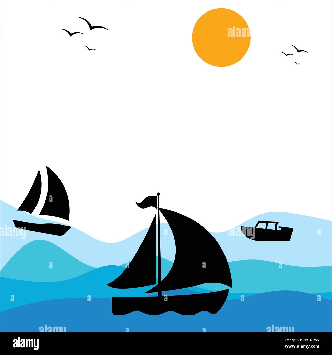 Ocean sea seaside beach Stock Vector Images - Alamy