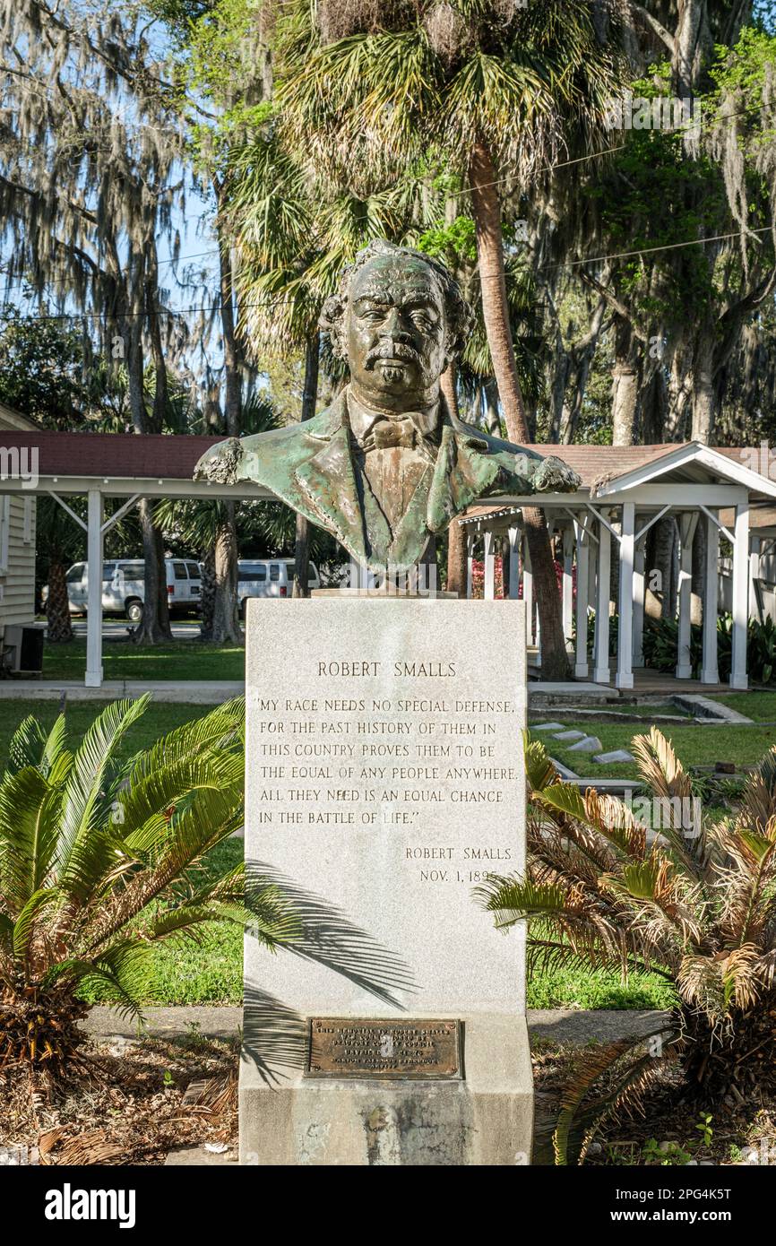 Robert Smalls monument and statue in Beaufort, South Carolina Stock ...
