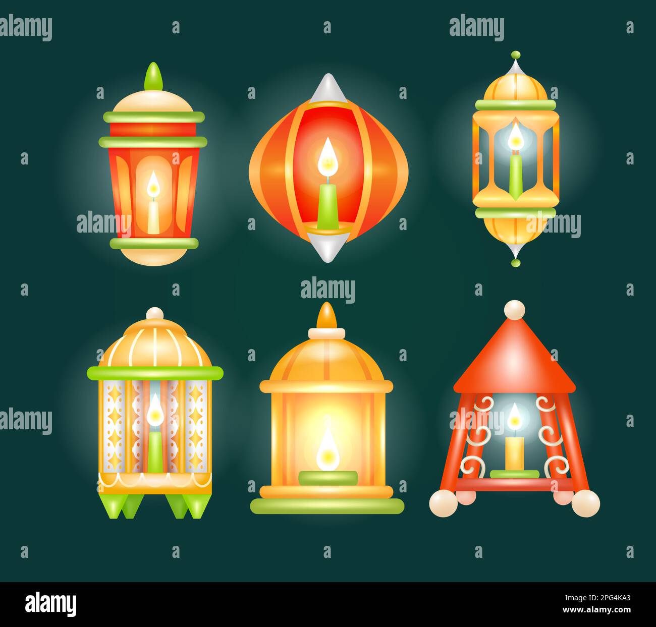 Lantern candle decoration Stock Vector Images - Alamy