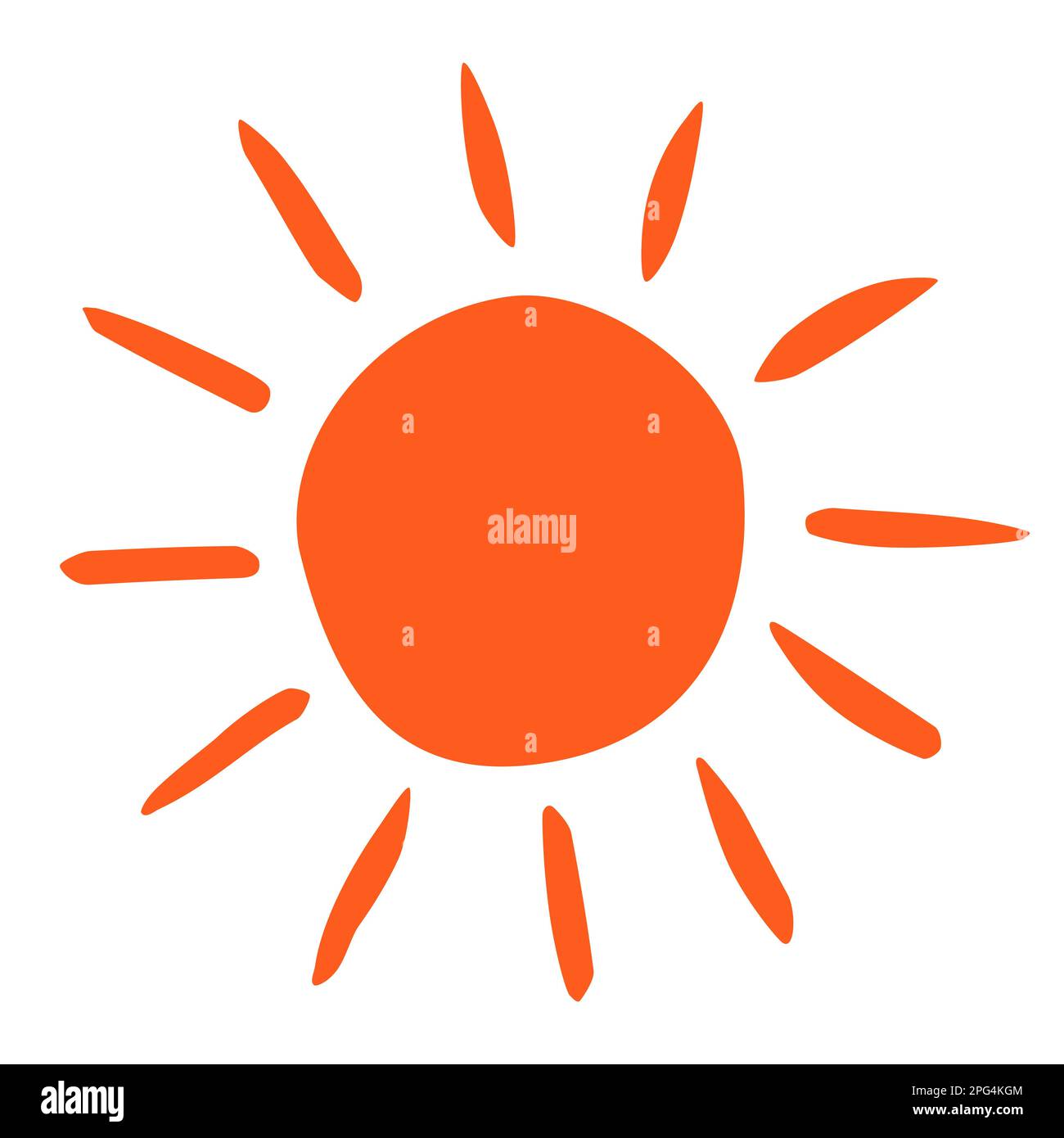 Hand drawn Sun painted with ink brush Stock Vector Image & Art - Alamy