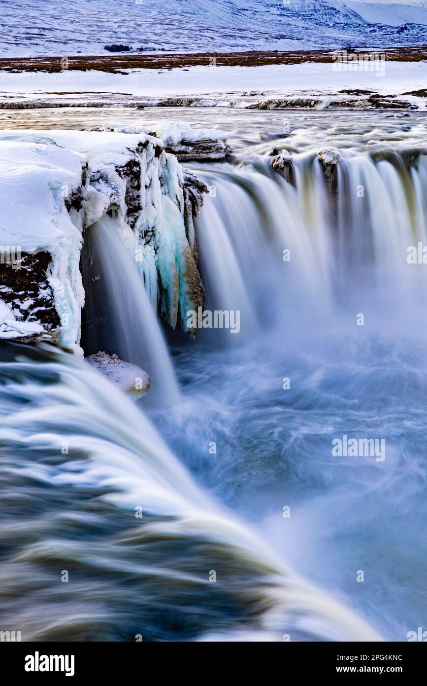 Godafoss "Waterfall of the Gods" of the Skjálfandafljót River, North ...