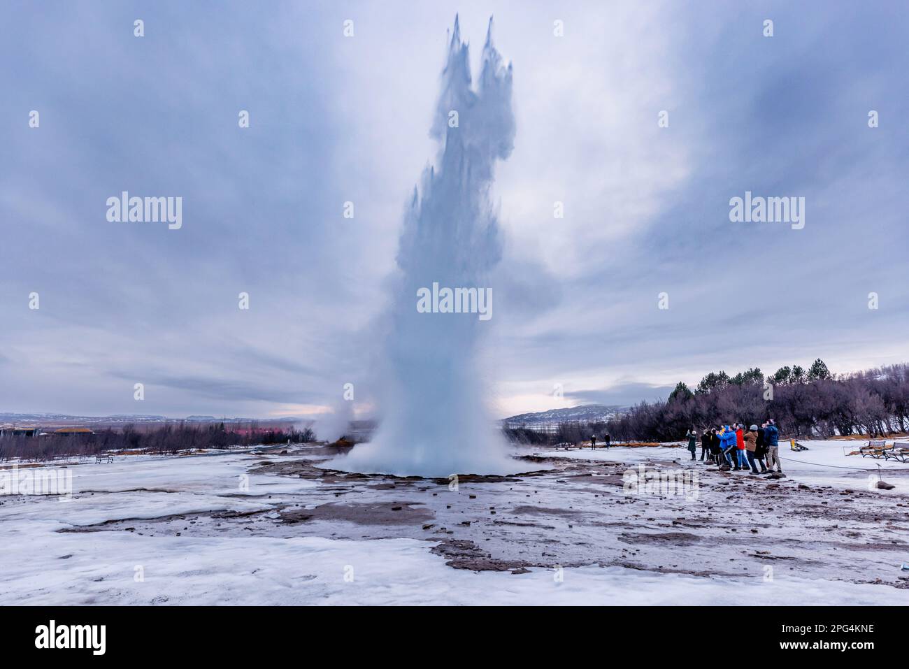 Strokkur geyser, ‎Haukadalur Valley Geothermal Area on the Golden ...