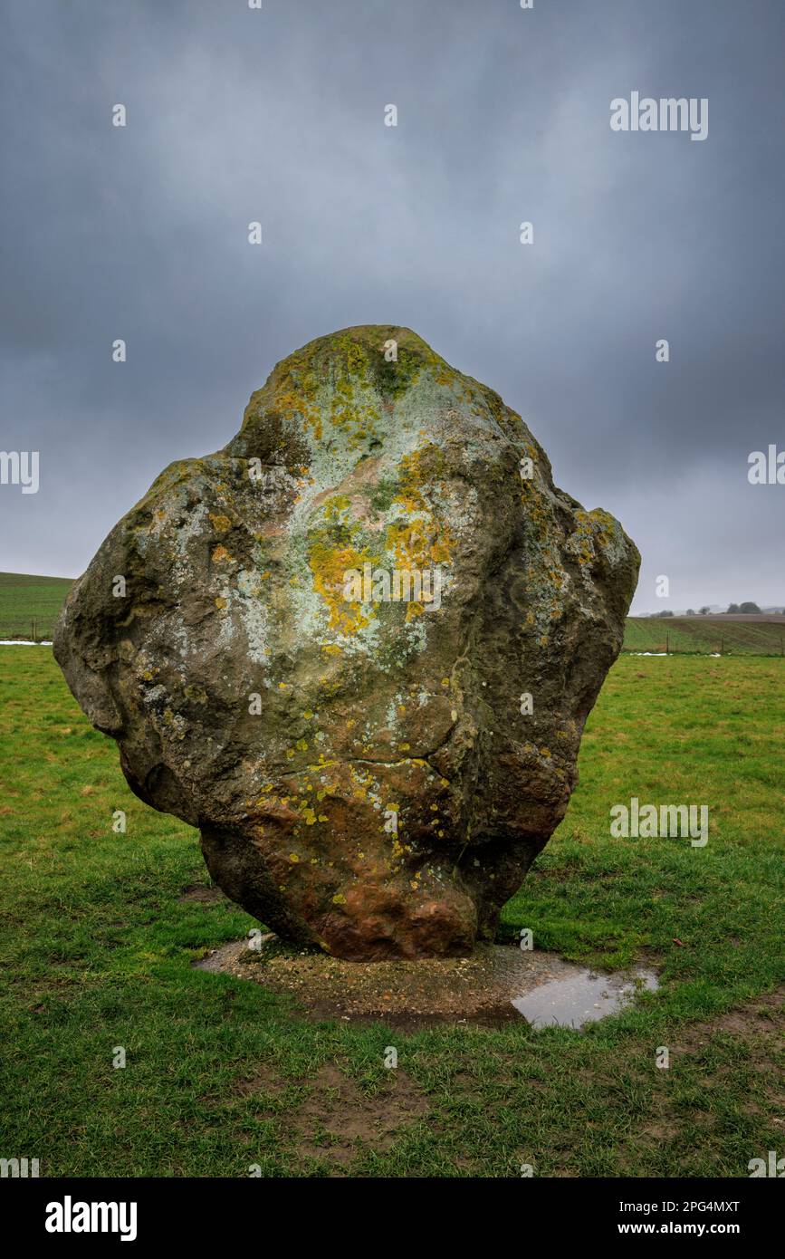 The ancient standing stones of Avebury Stone Circle, Wiltshire, England ...