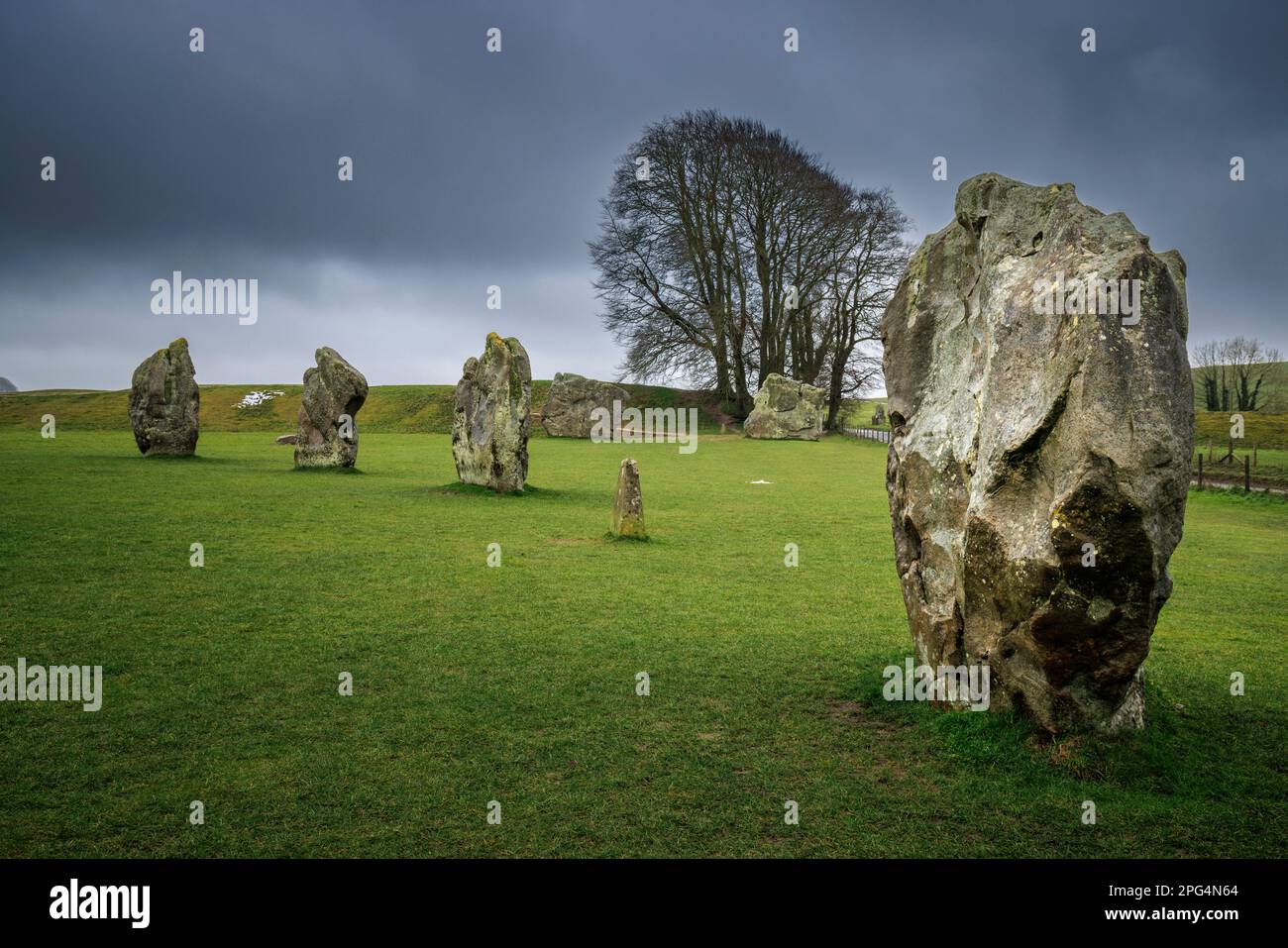 The ancient standing stones of Avebury Stone Circle, Wiltshire, England ...