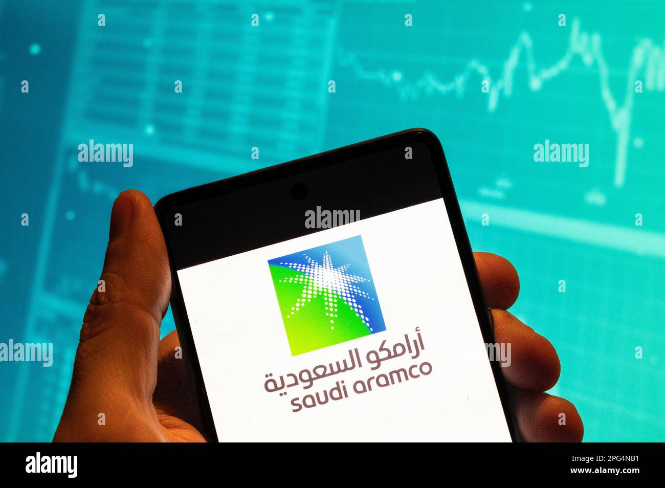 China. 19th Feb, 2023. In this photo illustration, the Saudi Arabian ...