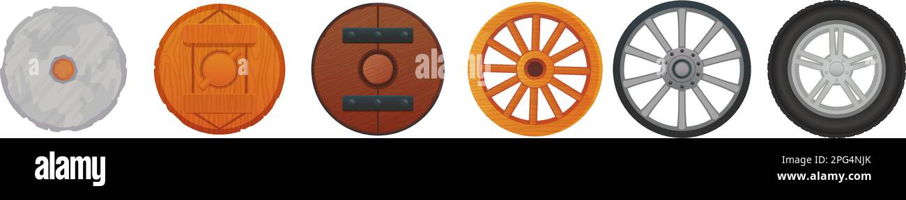 Wheels evolution. Wheel history from antique stone ring to car tire ...