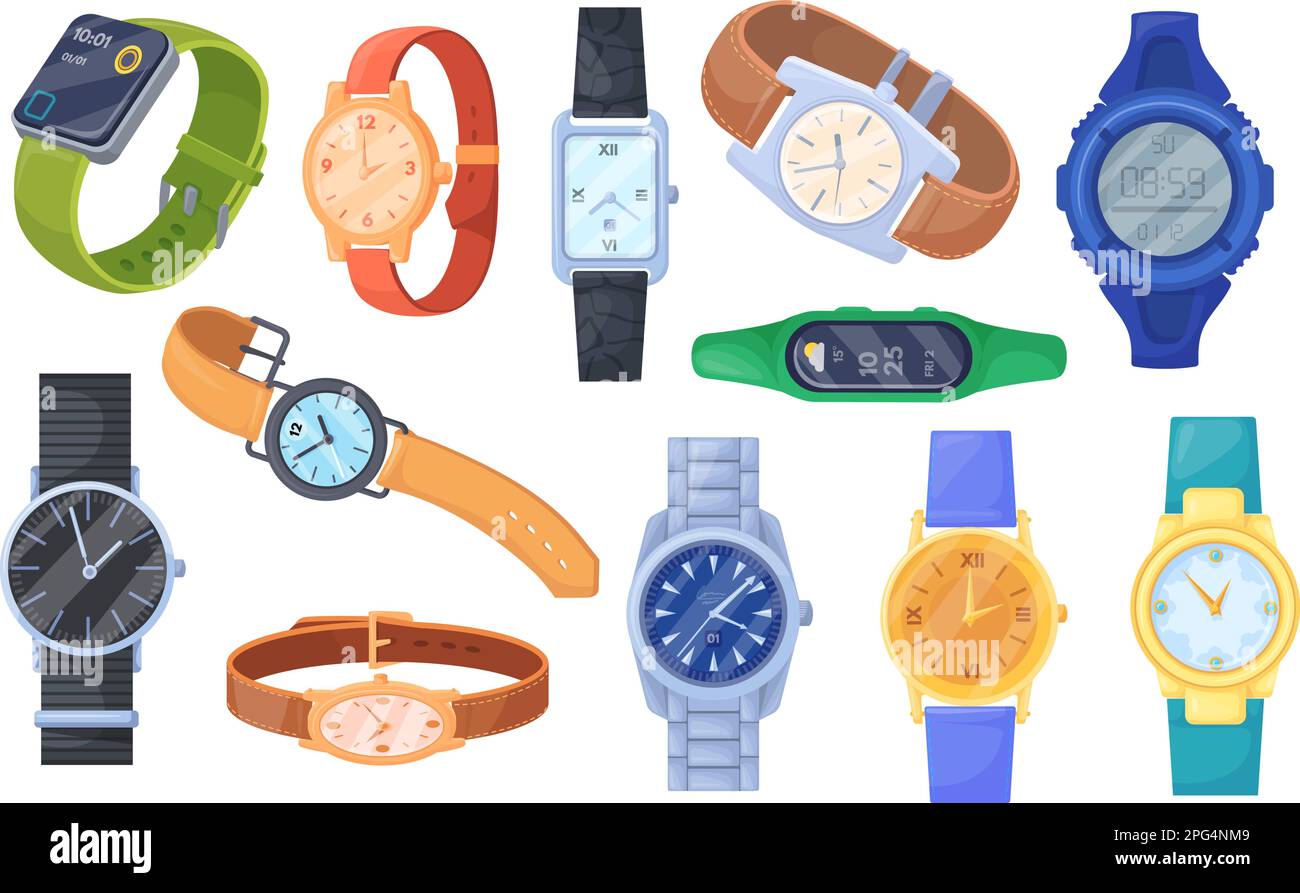 Womans hand and watch Stock Vector Images - Alamy