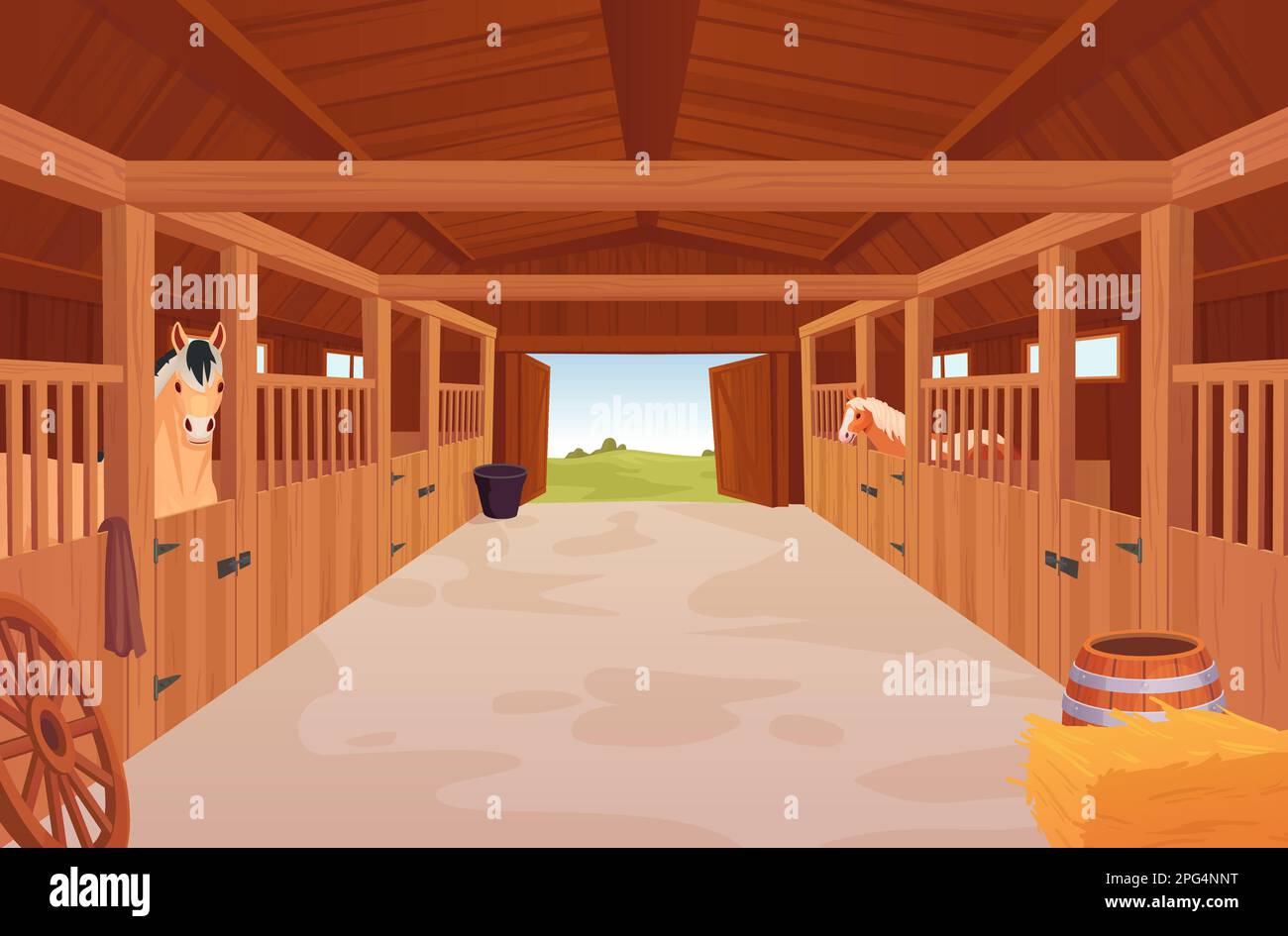 Livestock enclosures Stock Vector Images - Alamy