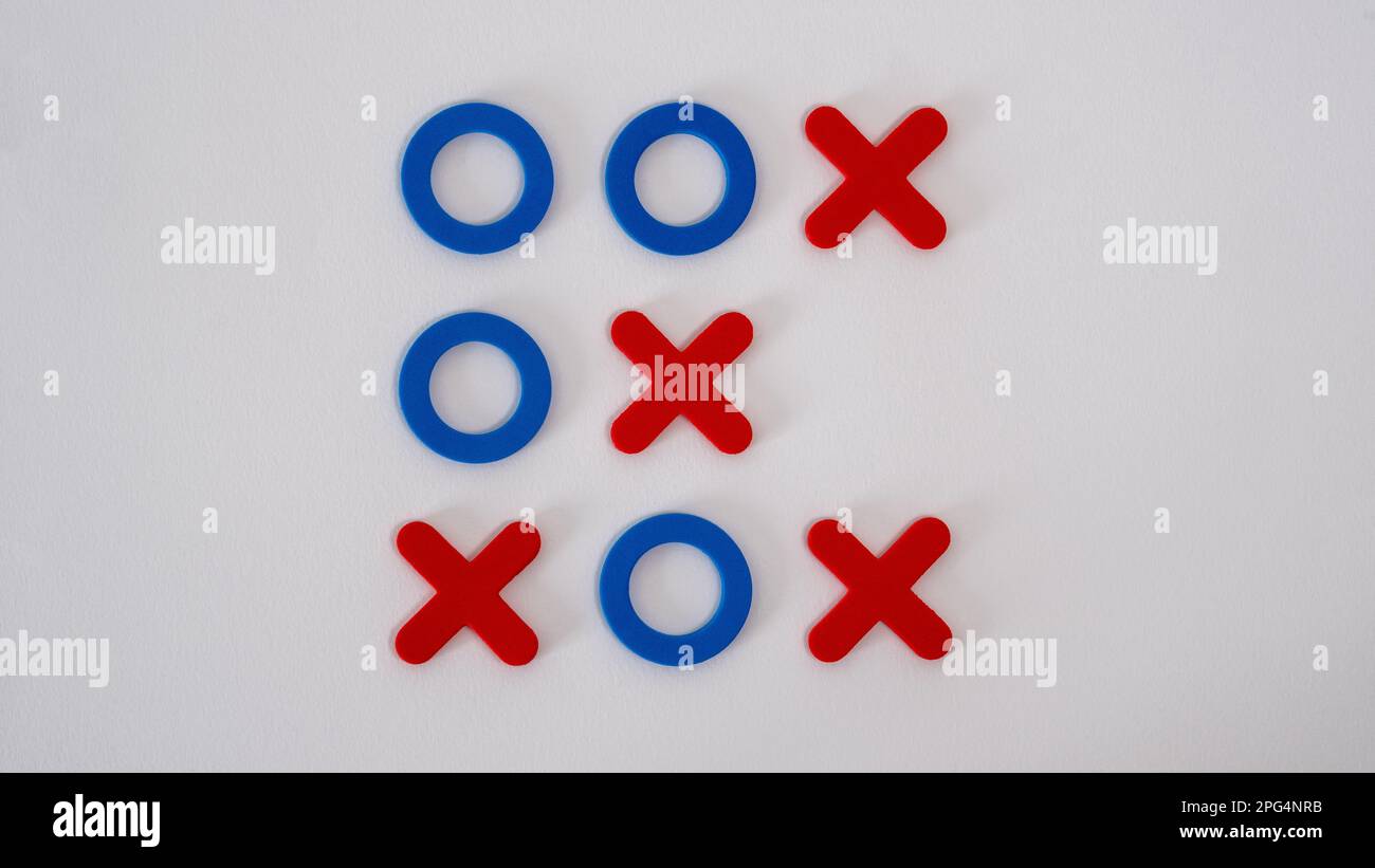 Big tic-tac-toe game isolated on white background Stock Photo - Alamy